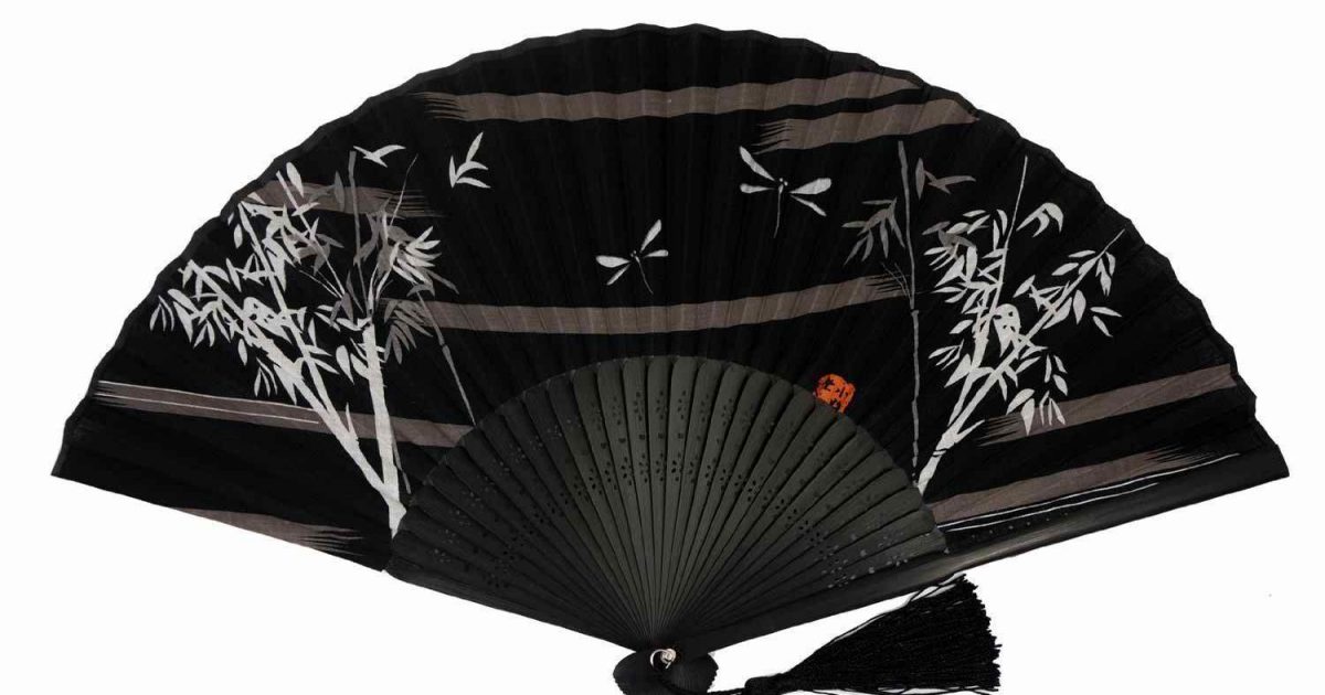 Japanese_Handheld_Fan_with_Bamboo_and_Dragonflies | Kyuhoshi
