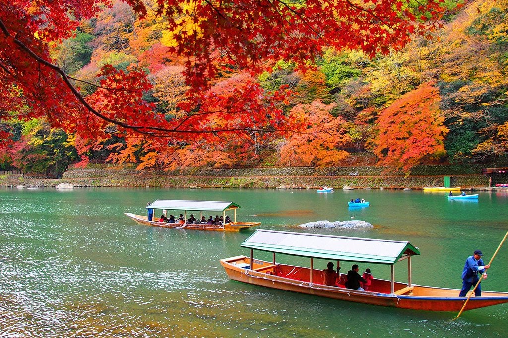 Katsura River Autumn Leaves Arashiyama Kyoto Kyuhoshi